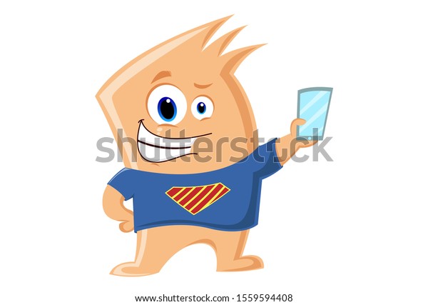 Vector Cartoon Illustration Sharpie Monster Holding Stock Vector ...