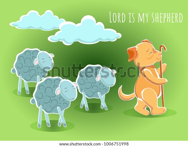 Vector Cartoon Illustration Text Lord My Stock Vector (Royalty Free ...