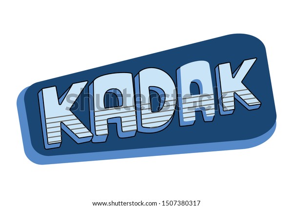 Vector Cartoon Illustration Text Sticker Kadak Stock Vector (Royalty ...