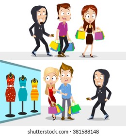 870 Shoplifting Stock Illustrations, Images & Vectors | Shutterstock