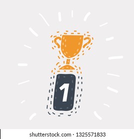 Vector Cartoon Illustration First Place Award: vector de stock (libre ...