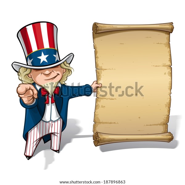 엉클 샘의 벡터 카툰 일러스트레이션 클래식 스톡 벡터(로열티 프리) 187896863 | Shutterstock