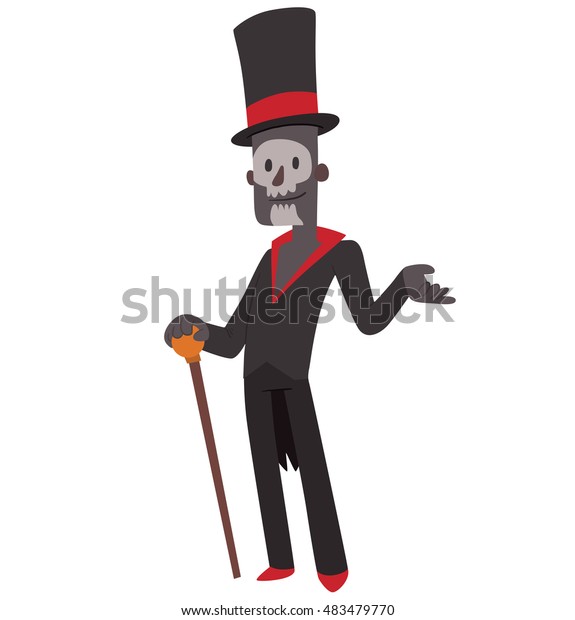 Vector Cartoon Image Baron Samedi Black Stock Vector (Royalty Free ...