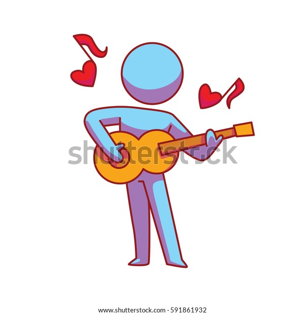 Vector Cartoon Image Blue Man Standing Stock Vector (Royalty Free ...