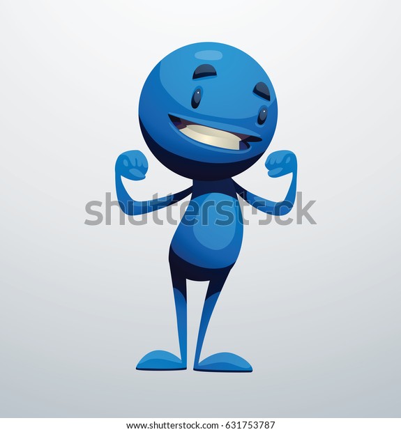 Vector Cartoon Image Funny Little Blue Stock Vector (Royalty Free ...
