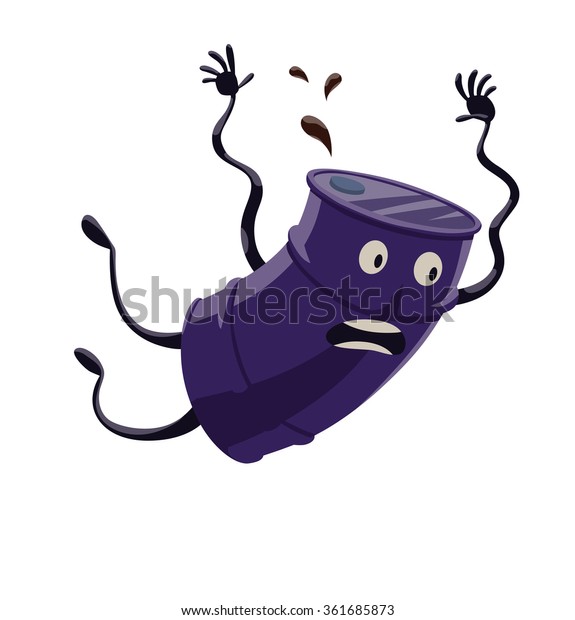 Vector Cartoon Image Funny Purple Barrel Stock Vector (Royalty Free ...