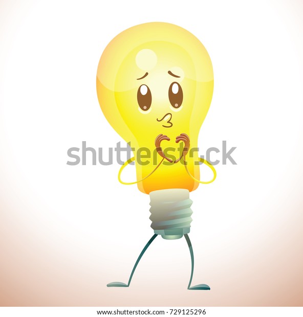 Vector Cartoon Image Funny Yellow Light Stock Vector (Royalty Free ...