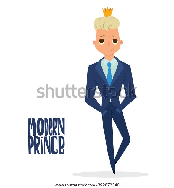 Vector Cartoon Image Modern Prince Man Stock Vector (Royalty Free ...