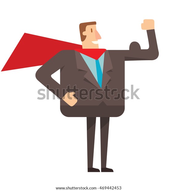 Vector Cartoon Image Square Businessman Brown Stock Vector (Royalty ...