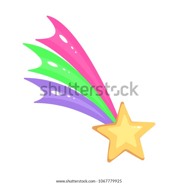 Vector Cartoon Isolated Gold Star Magic Stock Vector (Royalty Free ...