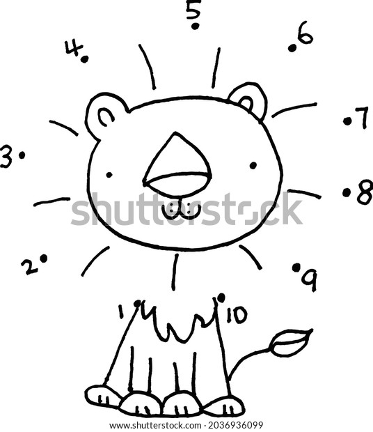 Vector Cartoon Join Dots Numbers Education Stock Vector (Royalty Free ...