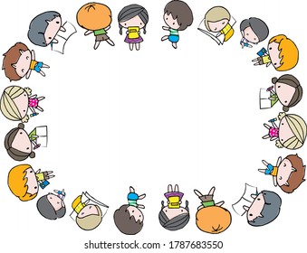 Vector Cartoon Kids Border Background Stock Vector (Royalty Free ...