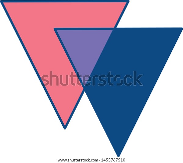 Vector Cartoon Lgbt Pink Triangle Icon Stock Vector (Royalty Free ...