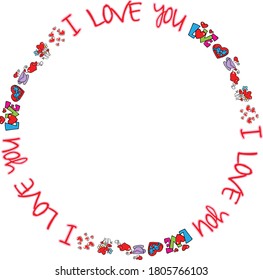 Vector Cartoon Love You Sign Stock Vector (Royalty Free) 1805766103 ...