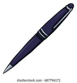 Vector Cartoon Luxury Blue Pen On Stock Vector (Royalty Free) 687796171 ...