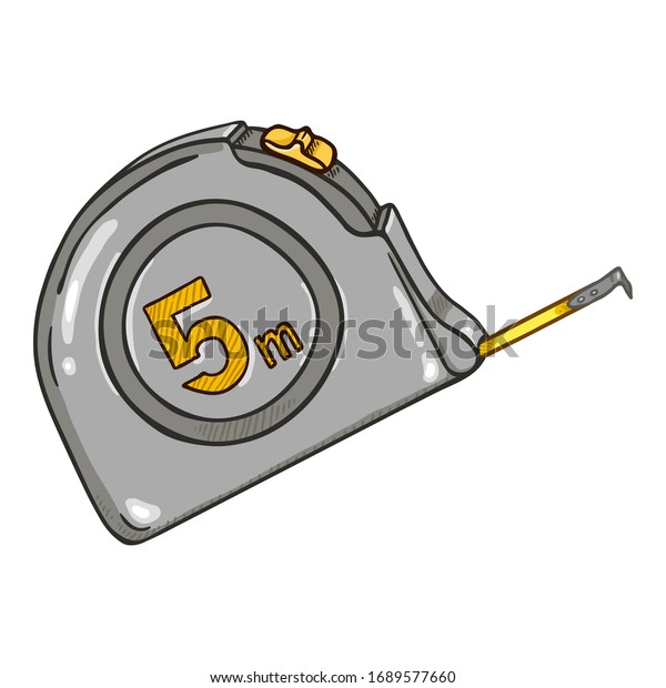 Vector Cartoon Measuring Tape Building Tool Stock Vector (Royalty Free ...