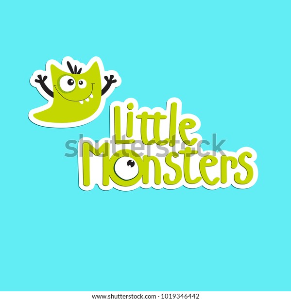 Vector Cartoon Monster Cartoon Character Little Stock Vector (Royalty ...