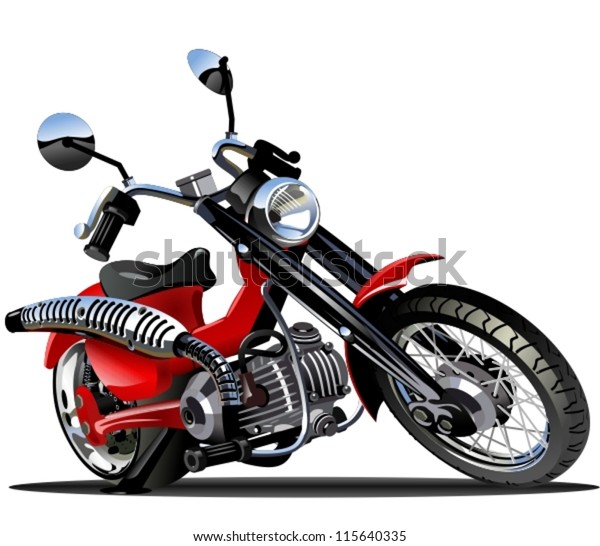 Vector Cartoon Motorcycle Stock Vector (Royalty Free) 115640335 ...