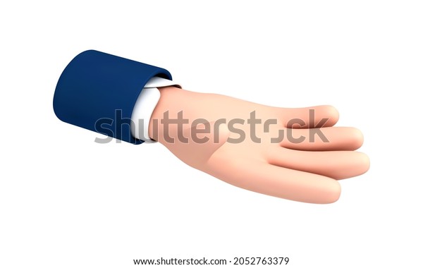 Vector Cartoon Outstretched Hand Palm Isolated Stock Vector (Royalty ...