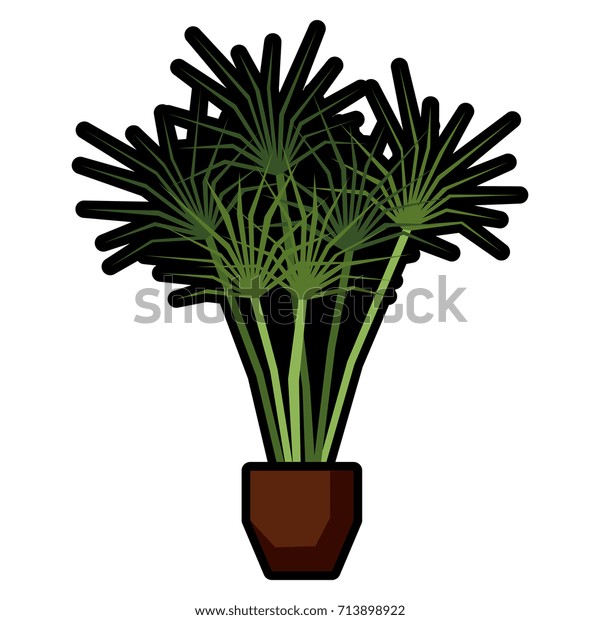 Vector Cartoon Plant Isolated On White Stock Vector (Royalty Free ...