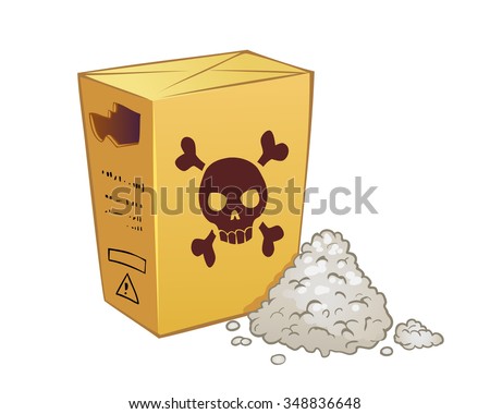 Vector Cartoon Poison Box Powder Stock Vector (Royalty Free) 348836648 ...
