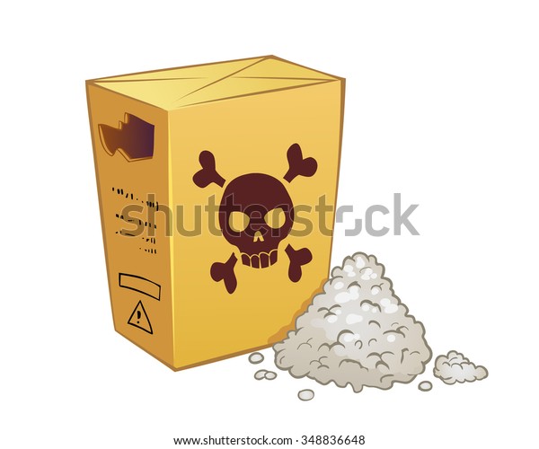 Vector Cartoon Poison Box Powder เวกเตอร์สต็อก (ปลอดค่าลิขสิทธิ์) 348836648