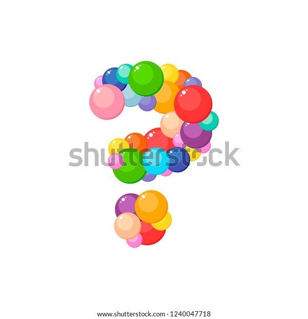 Vector Cartoon Question Mark Kids Colored Stock Vector (Royalty Free ...