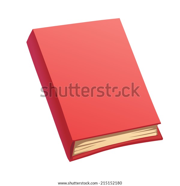 Vector Cartoon Red Book Hardcover Isolated Stock Vector (Royalty Free ...