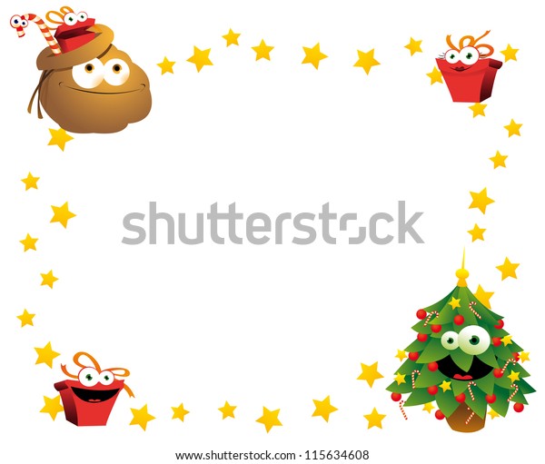 Vector Cartoon Representing Funny Horizontal Frame Stock Vector ...