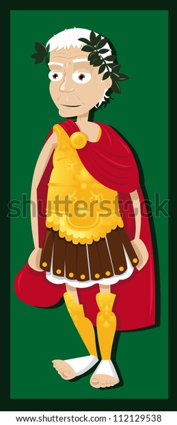 Vector Cartoon Representing Funny Julius Caesar Stock Vector (Royalty ...