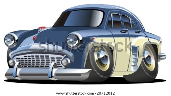 Vector Cartoon Retro Car More Cartoon Stock Vector (Royalty Free ...