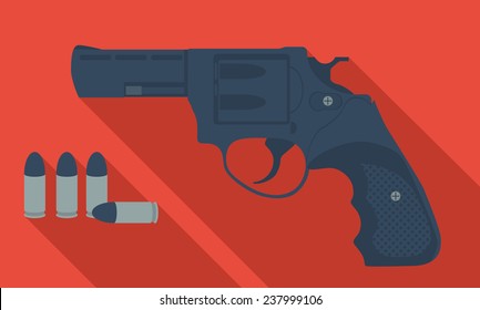 Vector Cartoon Revolver Stock Vector (Royalty Free) 237999106 ...
