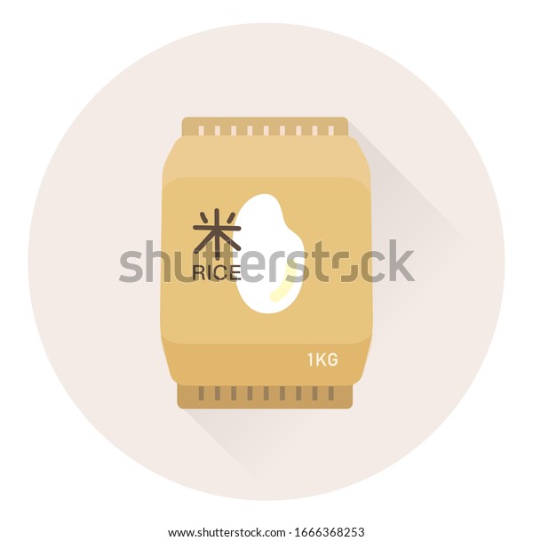 Vector Cartoon Rice Bag Starchy Food Stock Vector (Royalty Free ...