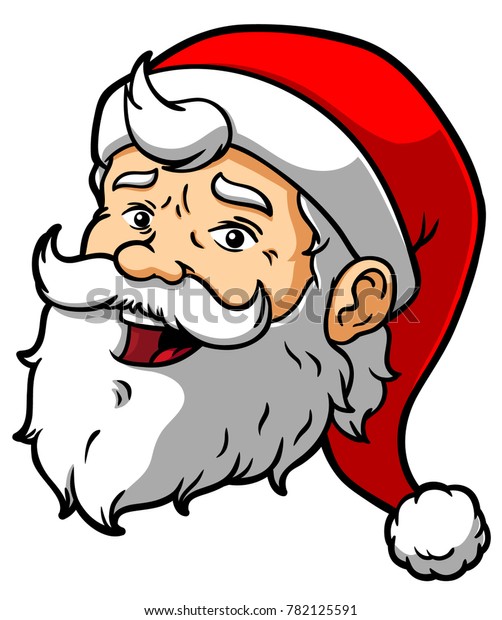 Vector Cartoon Santa Head Laughing Stock Vector (Royalty Free ...