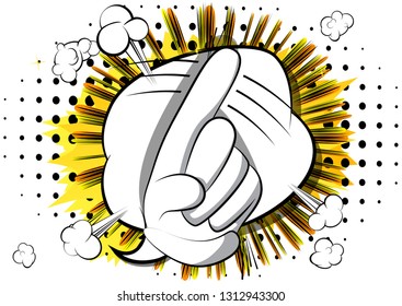 Vector Cartoon Saying No His Finger 스톡 벡터(로열티 프리) 1312943300 | Shutterstock
