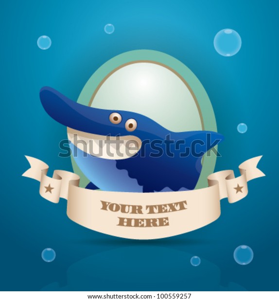 Vector Cartoon Shark Banner Stock Vector (Royalty Free) 100559257 ...