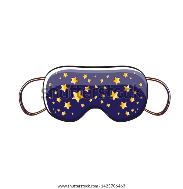 Vector Cartoon Sleep Mask Isolated On Stock Vector (Royalty Free ...