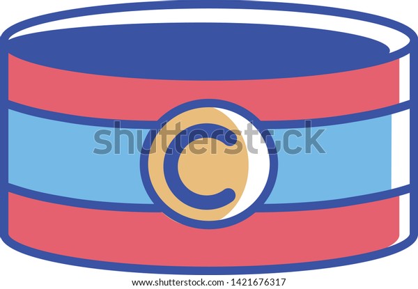 Vector Cartoon Soccer Captain Band Icon Stock Vector (Royalty Free ...