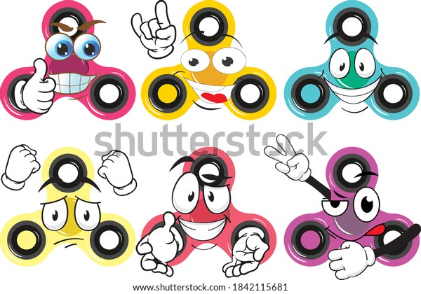 Vector Cartoon Spinner Mascot On White Stock Vector (Royalty Free ...