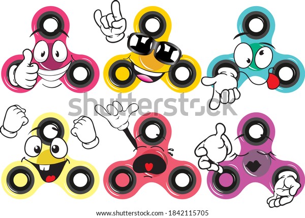 Vector Cartoon Spinner Mascot On White Stock Vector (Royalty Free ...