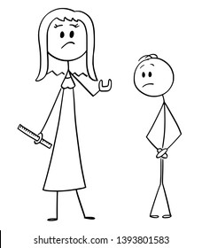 Vector Cartoon Stick Figure Drawing Conceptual Stock Vector (Royalty ...