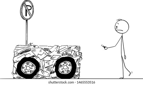 Vector Cartoon Stick Figure Drawing Conceptual Stock Vector (Royalty ...