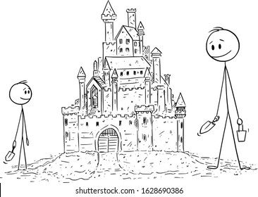 Vector Cartoon Stick Figure Drawing Conceptual Stock Vector (Royalty ...