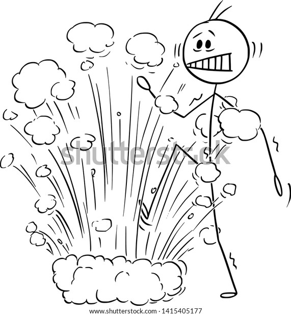 Vector Cartoon Stick Figure Drawing Conceptual Stock Vector (Royalty ...