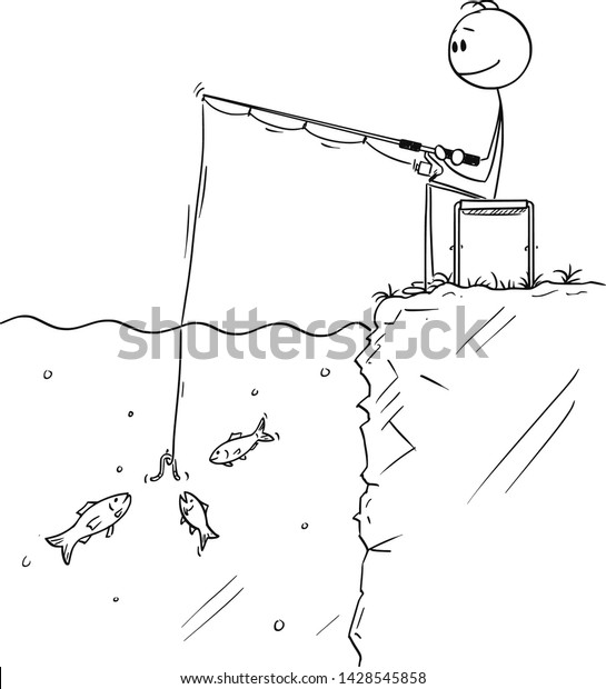 Vector Cartoon Stick Figure Drawing Conceptual Stock Vector (Royalty ...