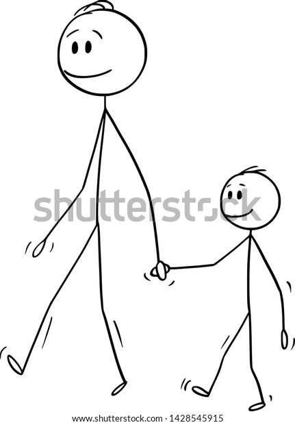 Vector Cartoon Stick Figure Drawing Conceptual Stock Vector (Royalty ...