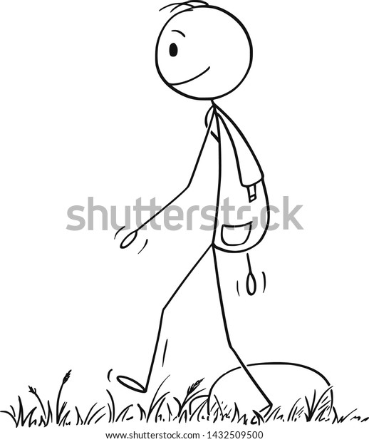 Vector Cartoon Stick Figure Drawing Conceptual Stock Vector (Royalty ...