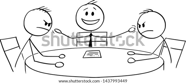 Vector Cartoon Stick Figure Drawing Conceptual Stock Vector (Royalty ...