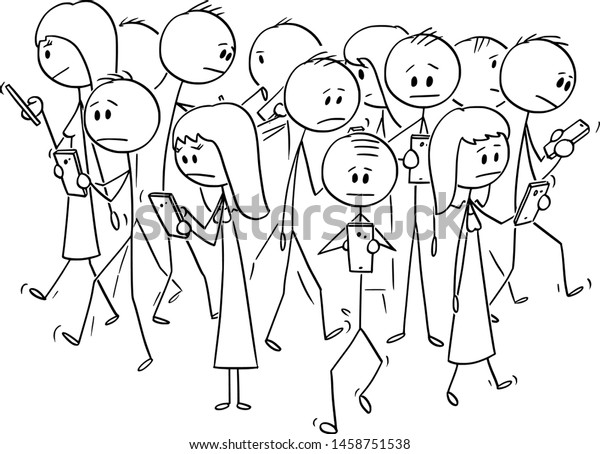 Vector Cartoon Stick Figure Drawing Conceptual 库存矢量图（免版税）1458751538 ...