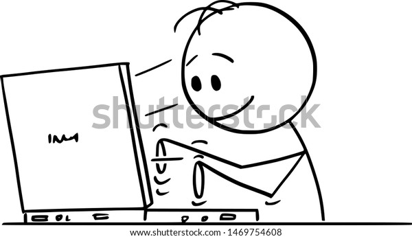 Vector Cartoon Stick Figure Drawing Conceptual Stock Vector (Royalty ...